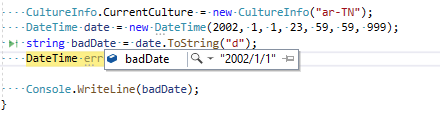 DateTime.ToString("d") cannot be parsed as a DateTime in Arabic · Issue ...
