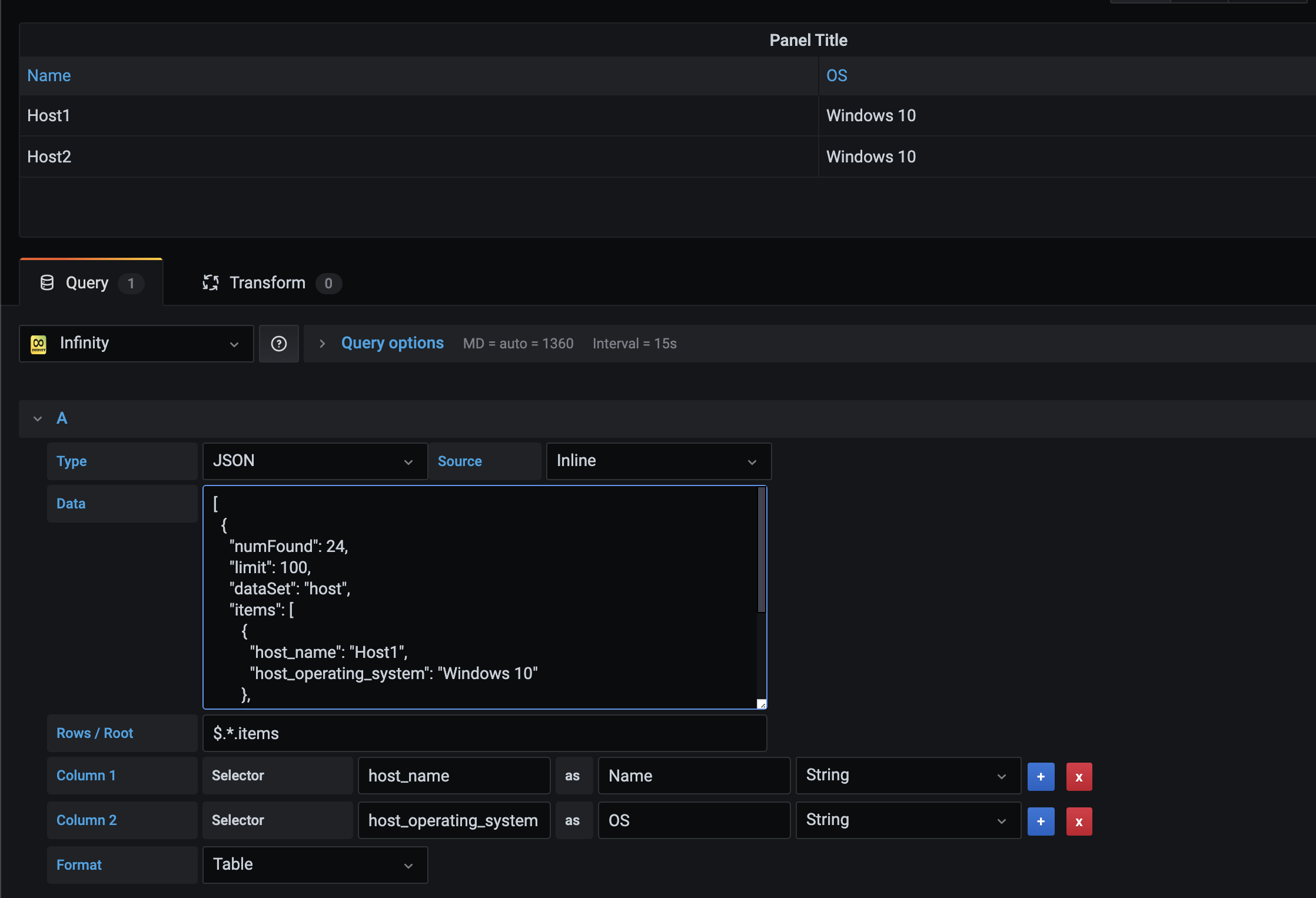 Unable to select array elements of JSON request · grafana grafana ...