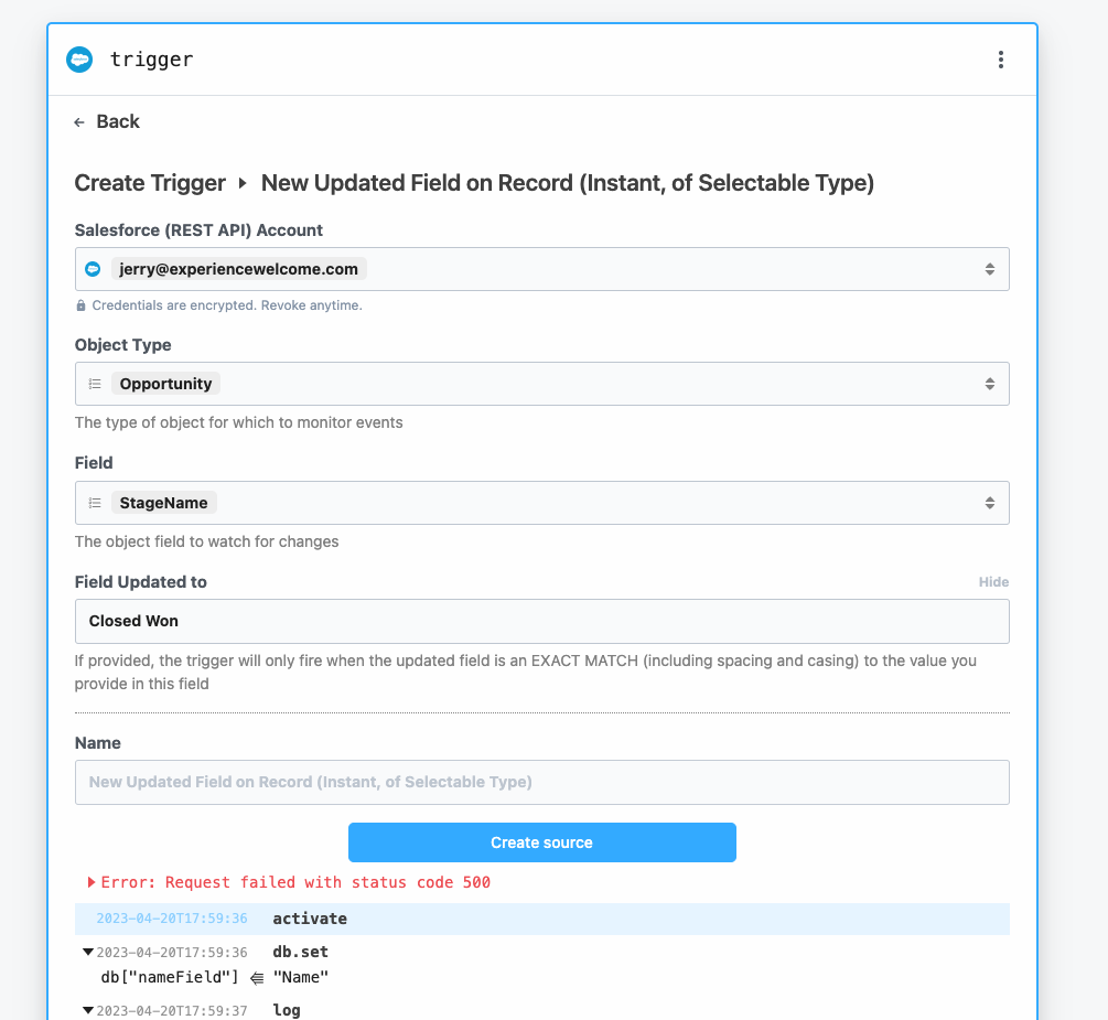 Bug Salesforce Webhook Crashes On Creation · Issue 6130 · Pipedreamhqpipedream · Github 