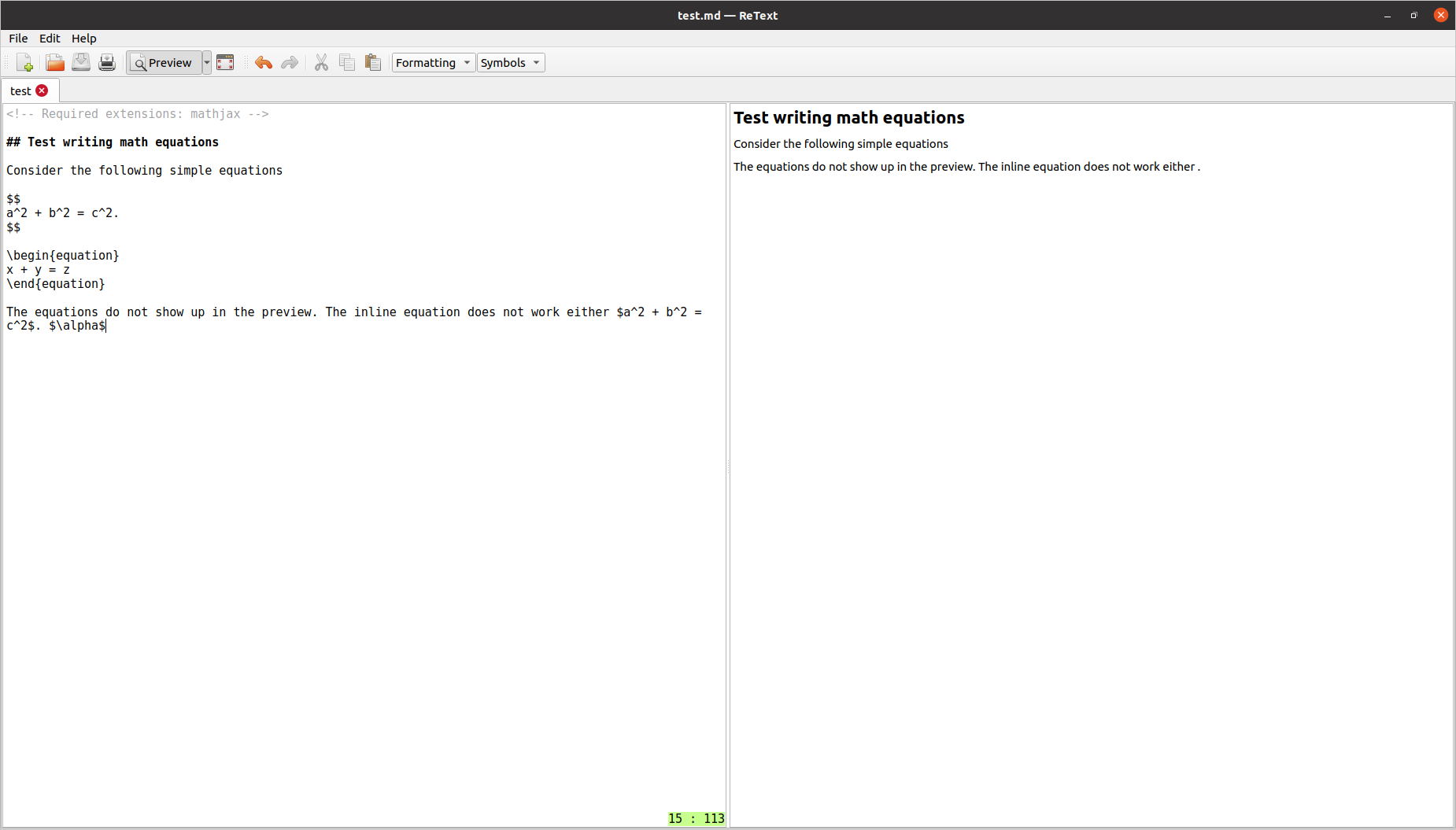 Asking For Help Why Retext Does Not Render Math Equations · Issue 541 · Retext Project Retext