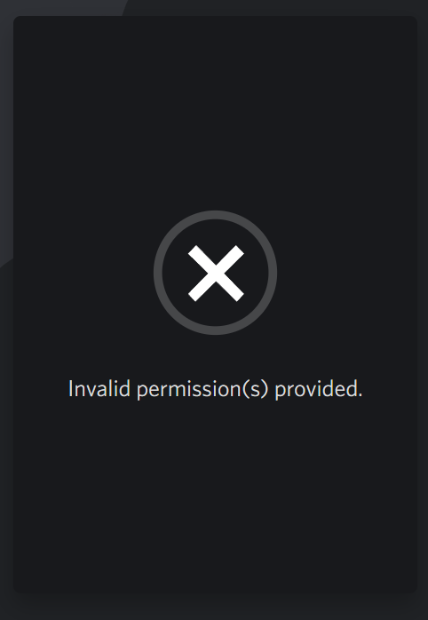 Requesting `STREAM` permission results in "Invalid permission(s) provided" · Issue #5423 ...