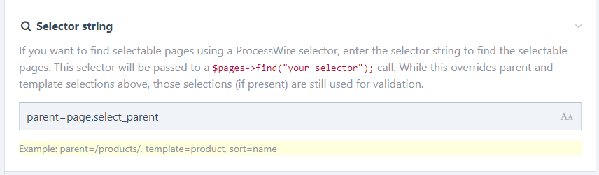 InputfieldPageAutocomplete doesn't work with page.* in selector until page is saved · Issue ...