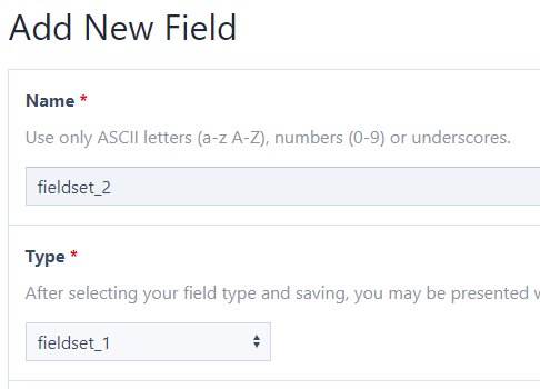 Fieldset creation issue when selecting existing fieldset · Issue #870 · processwire/processwire ...