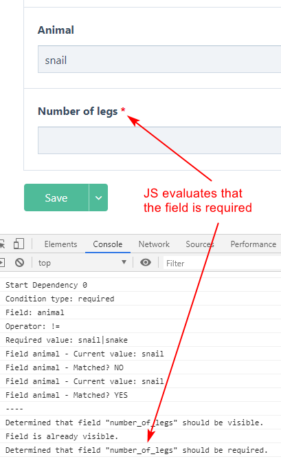 Inputfield dependencies: JS and server-side evaluation not consistent for "not equals" · Issue ...