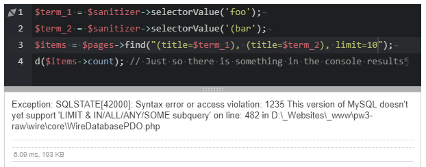 Pagefinder Sql Syntax Error · Issue 910 · Processwire Processwire Issues · Github