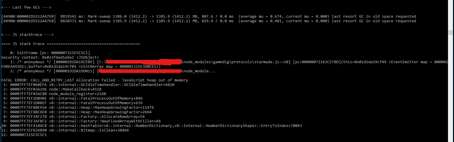 Memory useage, with starmade.js · Issue #129 · gamedig/node-gamedig · GitHub