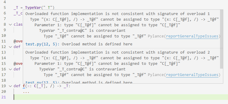 Overload mismatch when type of an argument has a contravariant type-var ...
