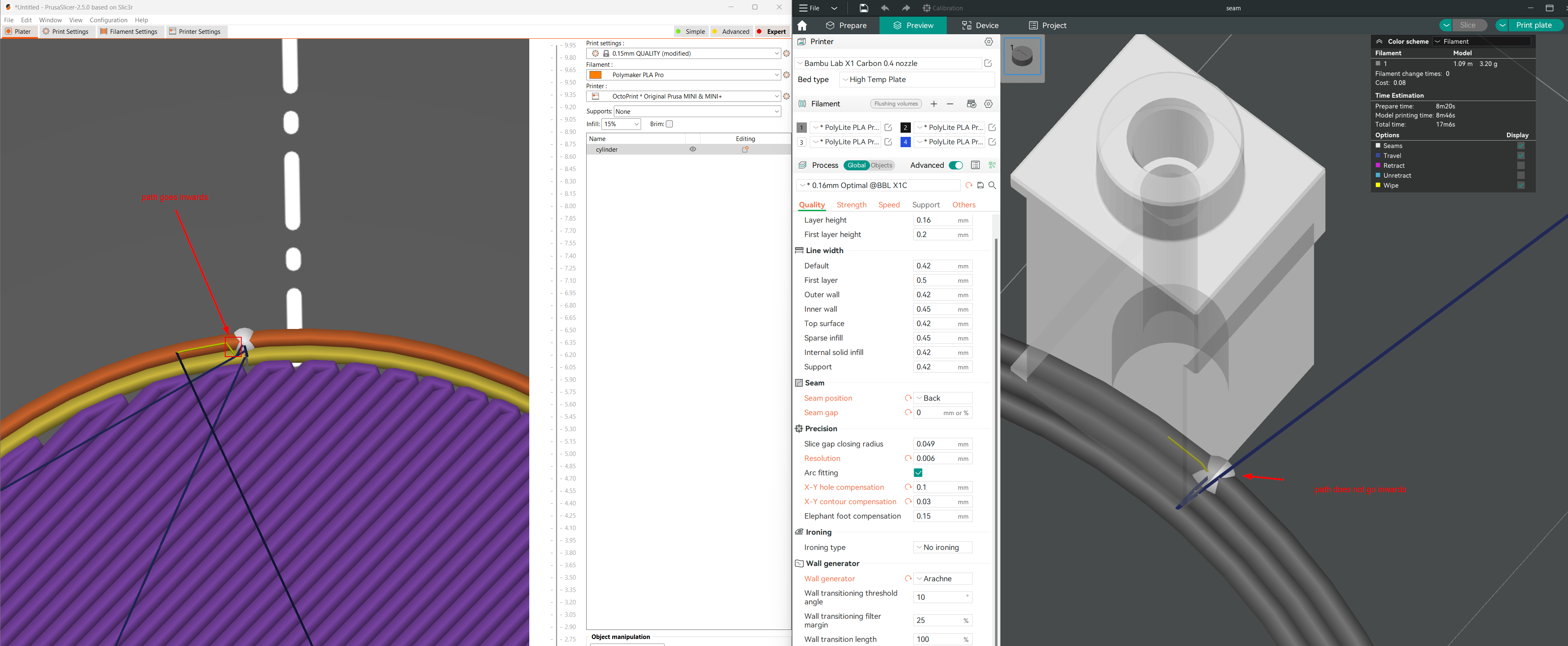 Perimeters end too early causing a large seam · Issue #166 · SoftFever ...