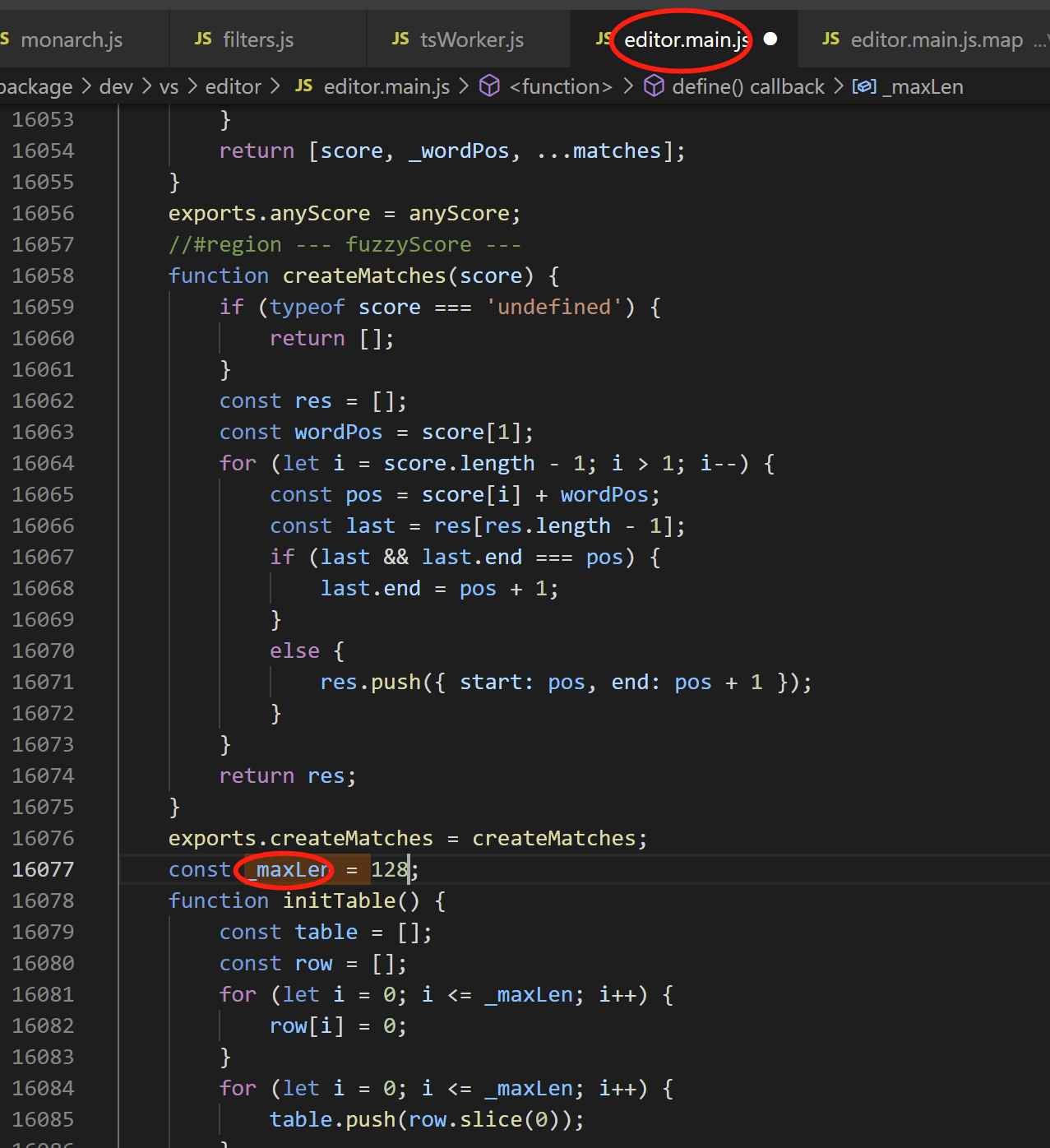 completion search · Issue #2425 · microsoft/monaco-editor · GitHub