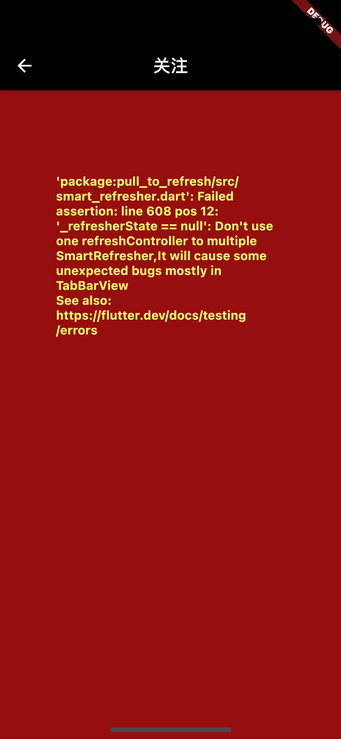 Don't use one refreshController to multiple SmartRefresher · Issue #537 · peng8350/flutter ...