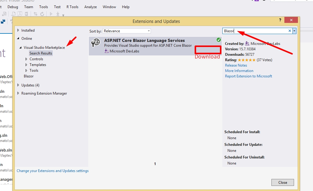 Blazor templates missing after installing latest Blazor VSIX from the ...