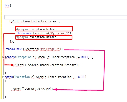 C# new preprocessor directives "#pragma exception before" · Issue #30641 · dotnet/roslyn · GitHub