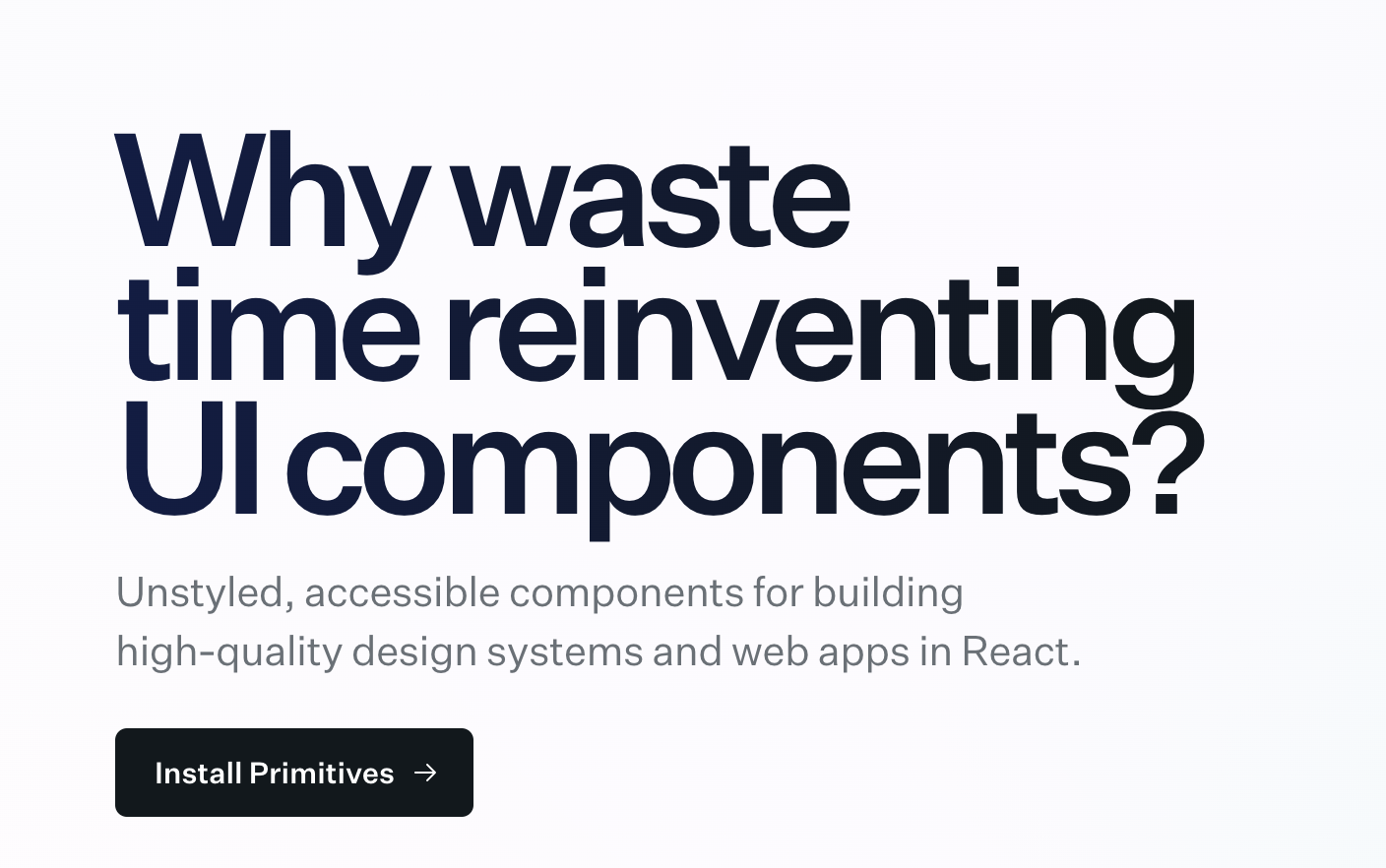 Mention Somewhere That This Is A React Library · Issue 77 · Radix Ui