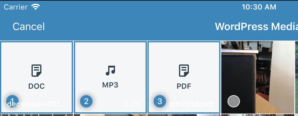 Update collection cell design for audio & doc files · Issue #245 · wordpress-mobile/MediaPicker ...