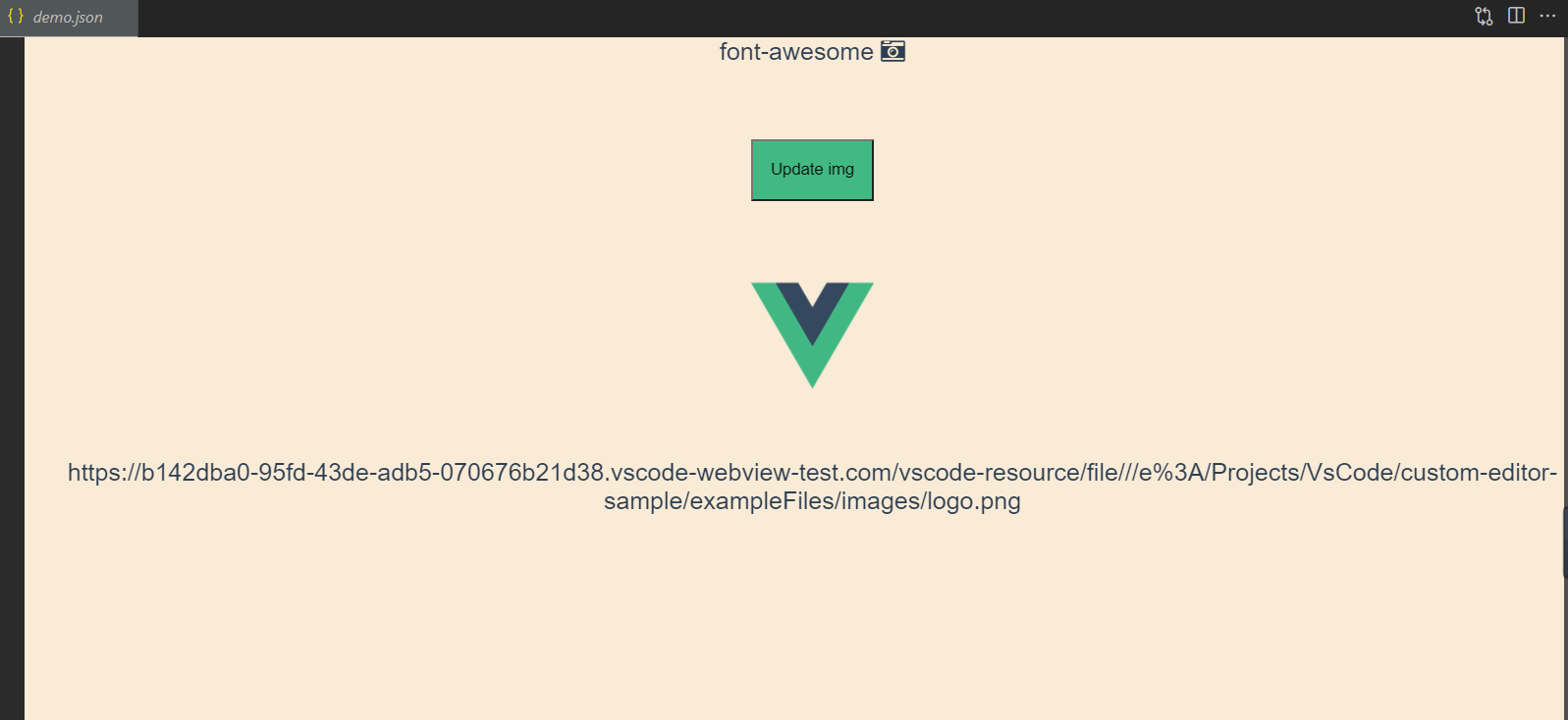 The picture is not displayed properly in the extension developed based ...