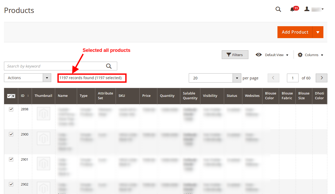 Magento 2.3.1 : All products can not delete from backend · Issue #23788 · magento/magento2 · GitHub