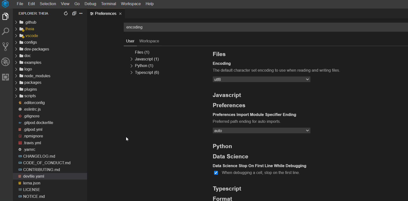 Cannot open files when changing default encoding to utf8bom · Issue #8524 · eclipse-theia/theia ...
