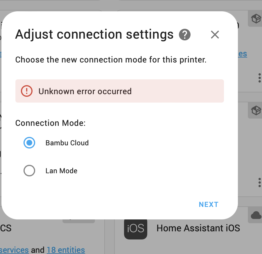 [Bug] Unknown Error when configuring · Issue #111 · greghesp/ha-bambulab · GitHub