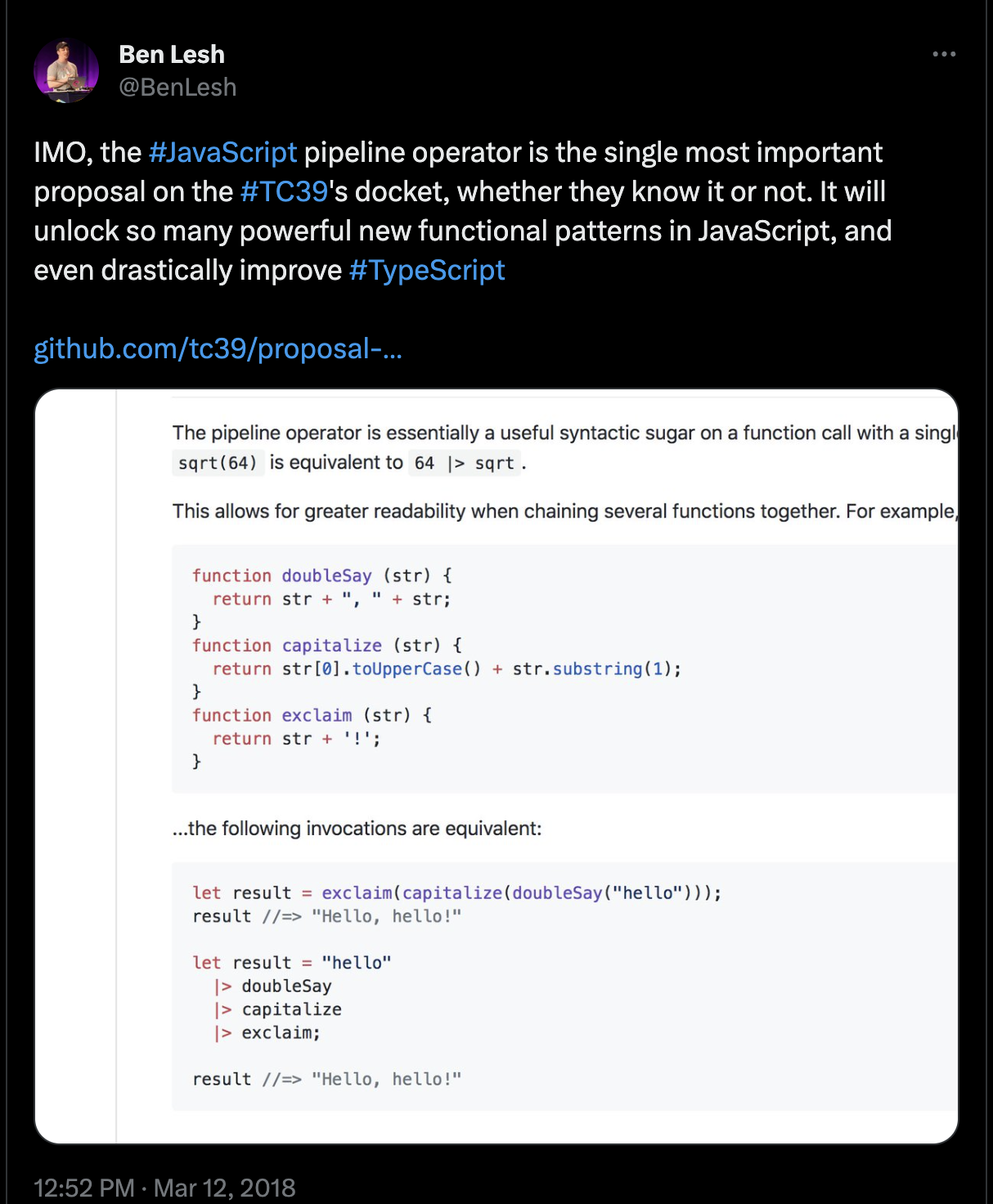 I think it would be prudent to walk away from this proposal entirely · Issue #297 · tc39 ...