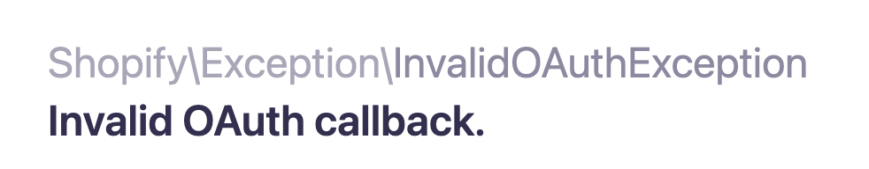 Invalid OAuth callback · Issue #452 · Shopify/shopify-app-template-php · GitHub
