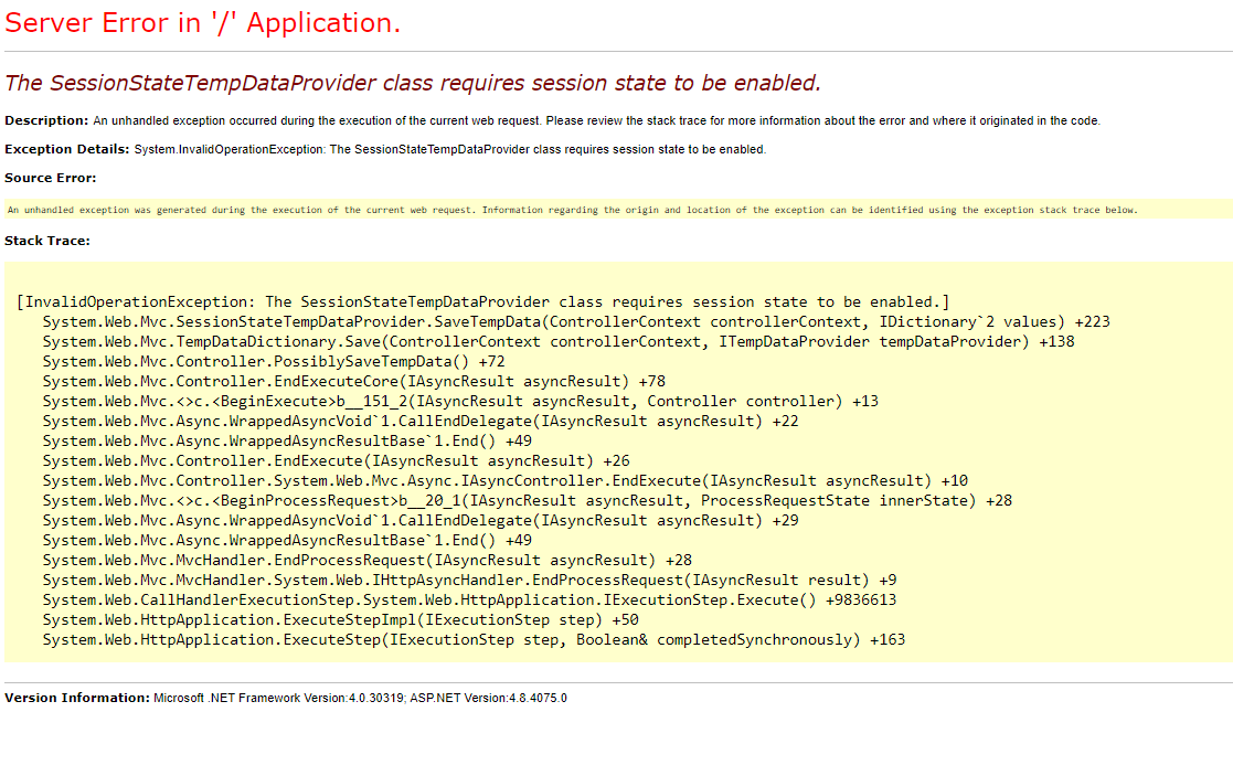 Forms do not render with SessionState Off - SessionStateTempDataProvider Error · Issue #269 ...
