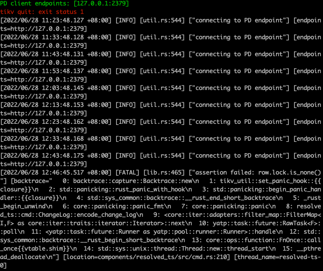 TiKV crash when use 2pc commit and batchGet · Issue #12926 · tikv/tikv · GitHub