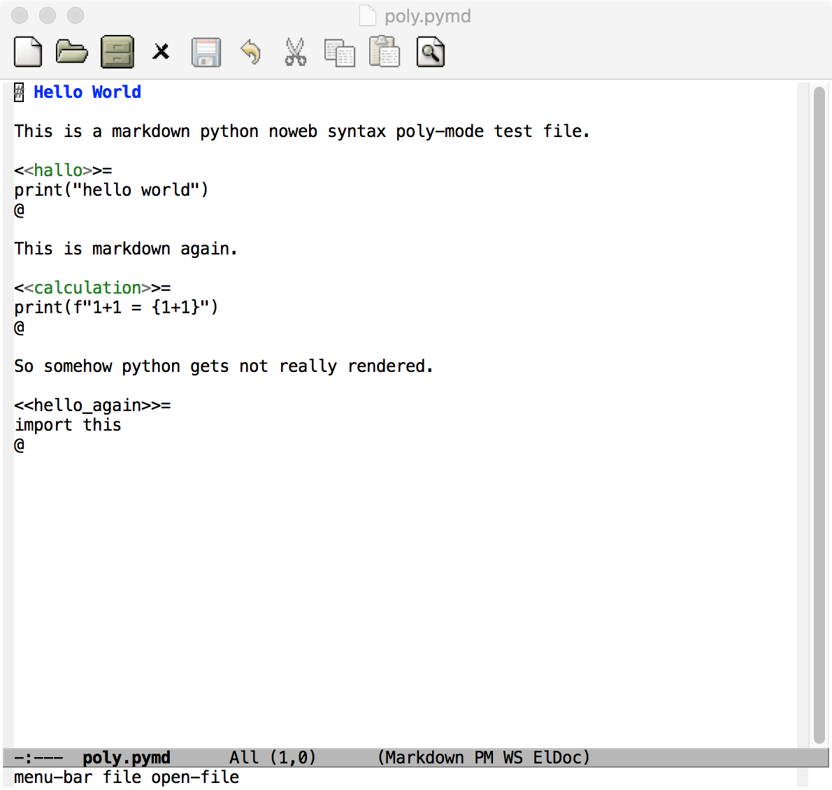 polymode for markdown, python3 and noweb syntax · Issue #180 · polymode/polymode · GitHub