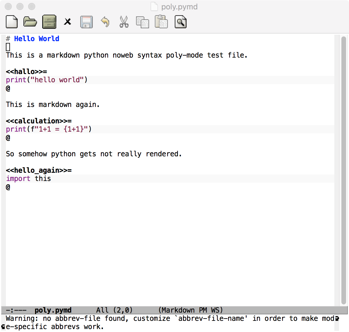 Polymode For Markdown Python3 And Noweb Syntax · Issue 180 · Polymode Polymode · Github