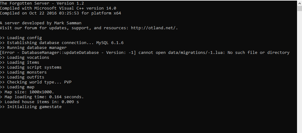 Compiled from source success but missing files · Issue #3058 · otland/forgottenserver · GitHub