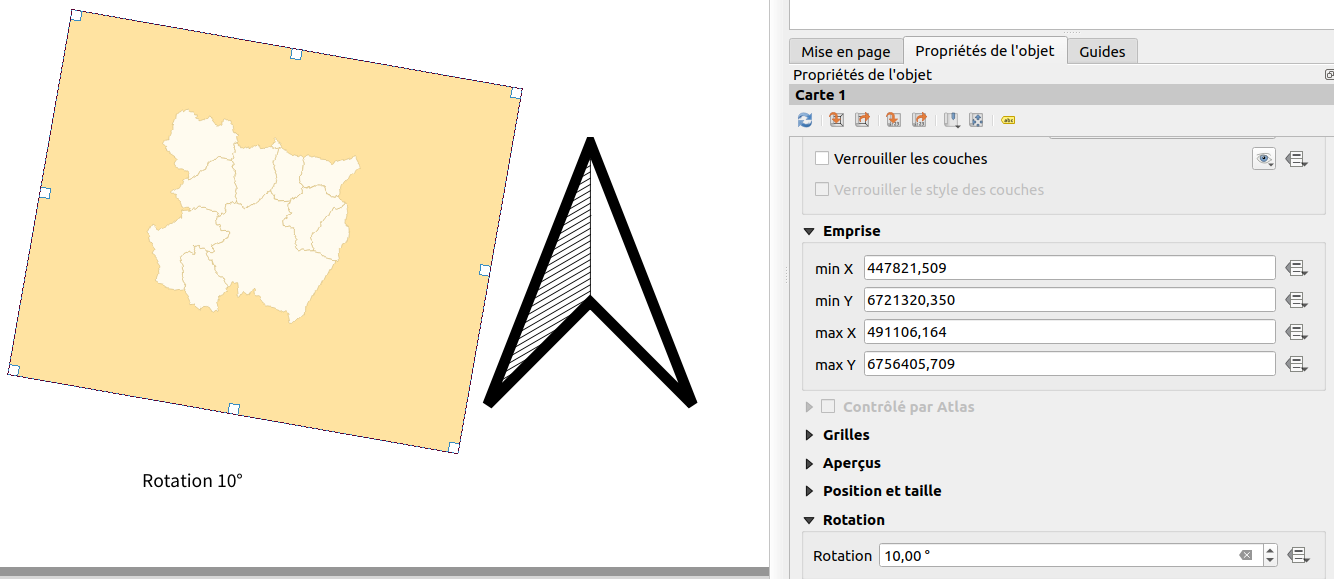 North Arrow - bug when rotating Map in composer · Issue #33482 · qgis ...