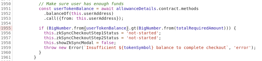 Incorrect "Insufficient DAI balance to complete checkout" Error · Issue ...