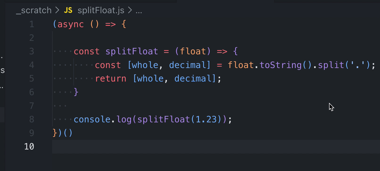 Sticky Scroll: Arrow functions assigned to variables not sticking ...