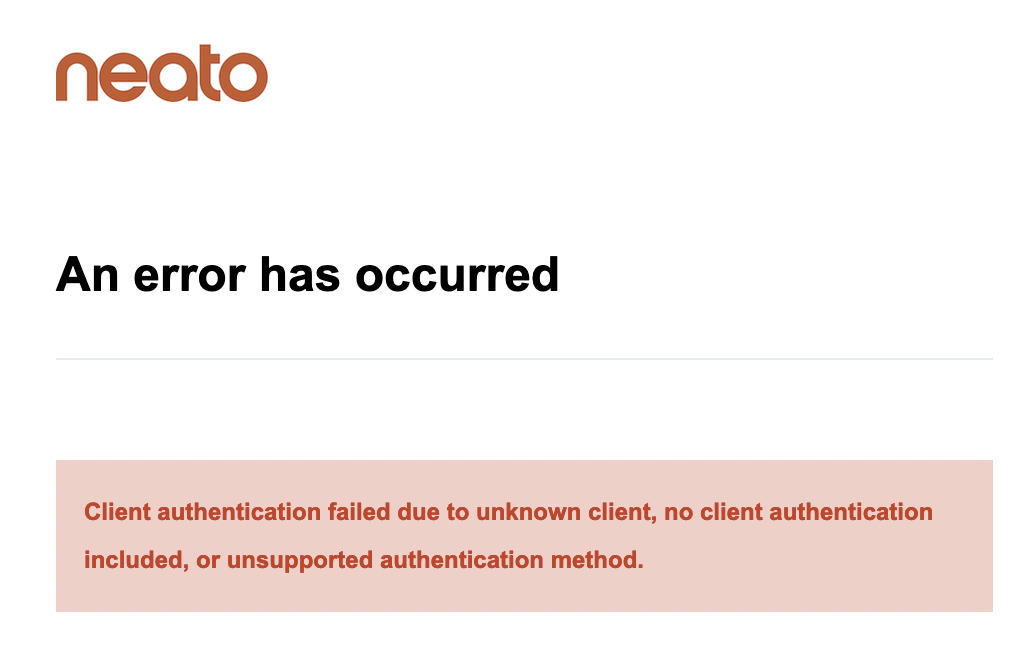 OAuth application credentials for the Neato integration via the UI error · Issue #72989 · home ...