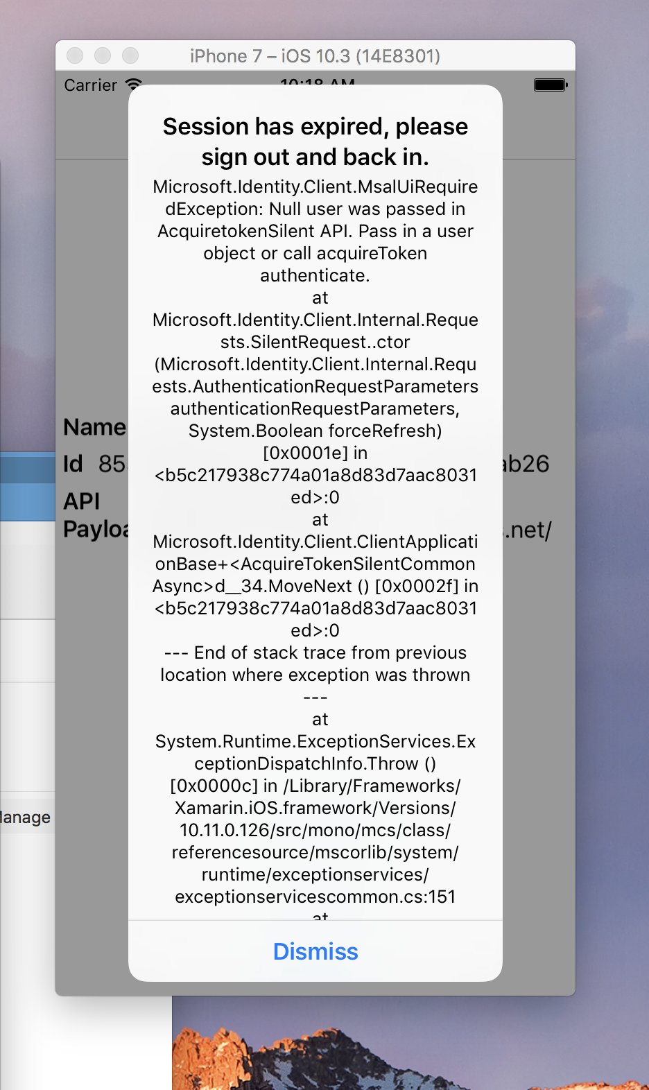 Acquiretokensilentasync Fails On User Collection Cant Be Null Or Empty