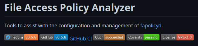 CI badge in pending status · Issue #669 · ctc-oss/fapolicy-analyzer · GitHub
