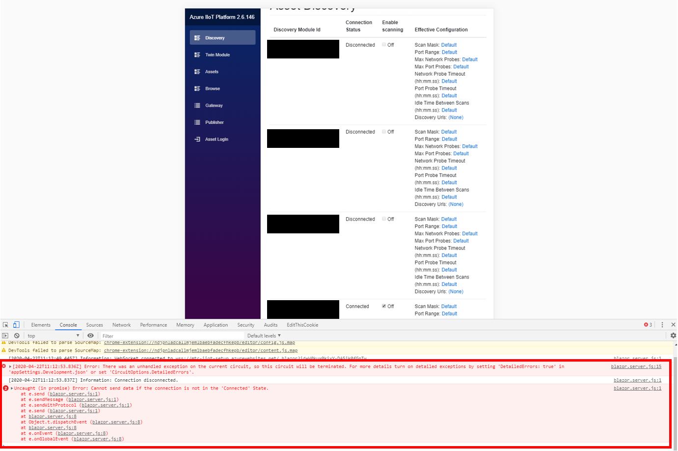 Discovery cannot be triggered in 2.6.146 · Issue #392 · Azure/Industrial-IoT · GitHub