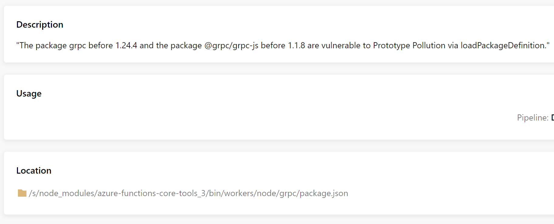 CVE-2020-7768 - Update grpc to newer version · Issue #407 · Azure/azure-functions-nodejs-worker ...