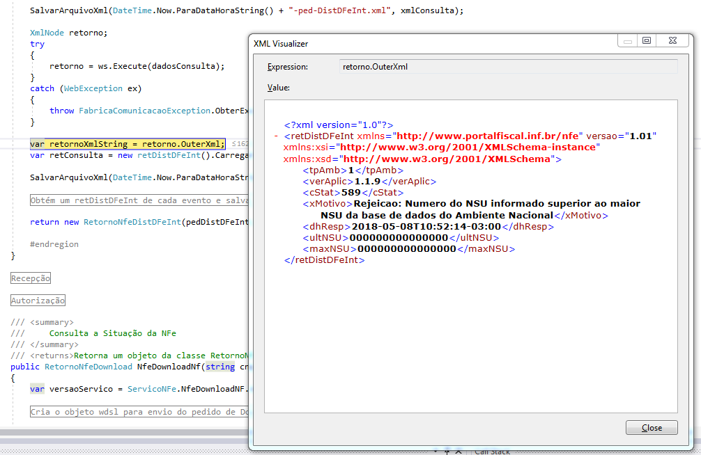 KB | NSU superior ao maior NSU da base de dados do Ambiente Nacional ...