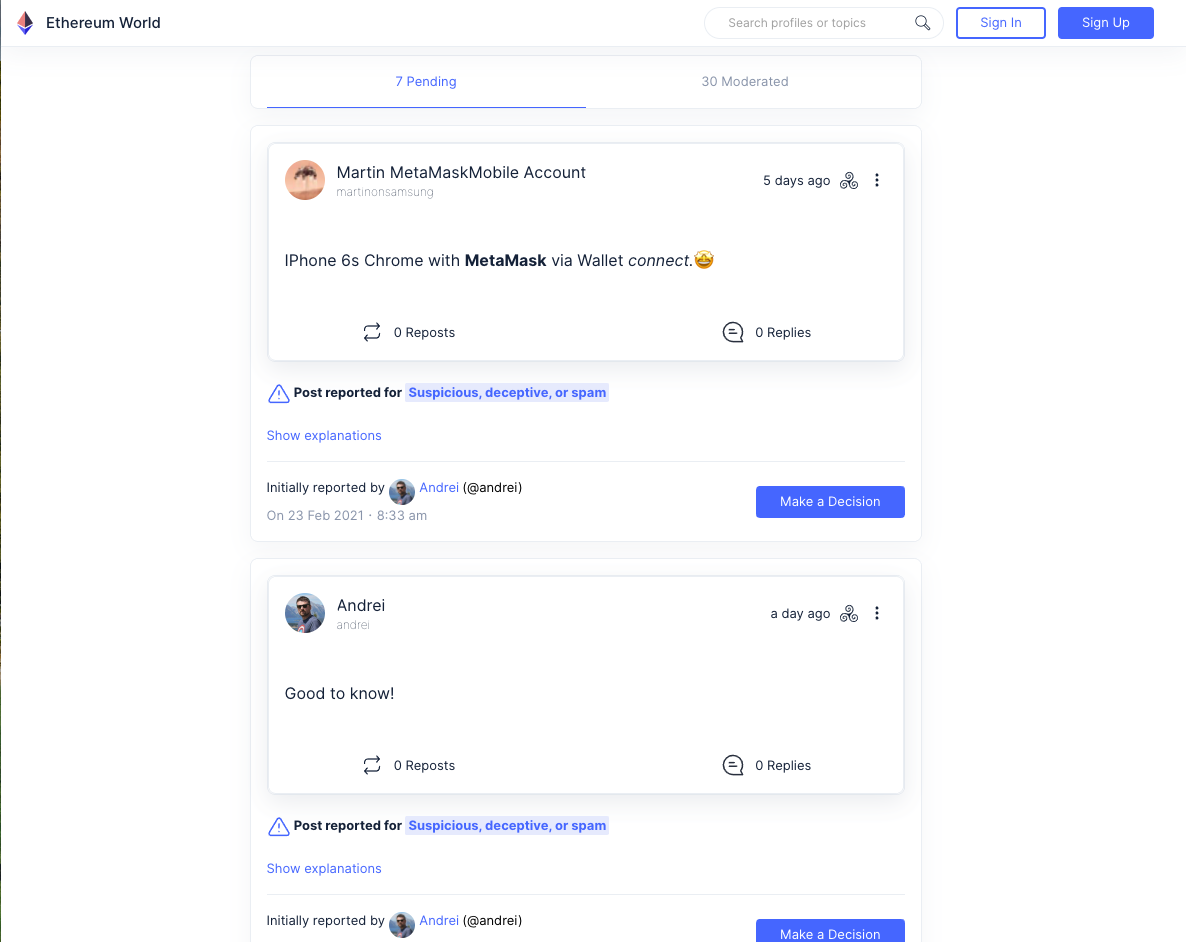 Non-whitelisted address can view moderation app · Issue #838 · AKASHAorg/akasha-core · GitHub