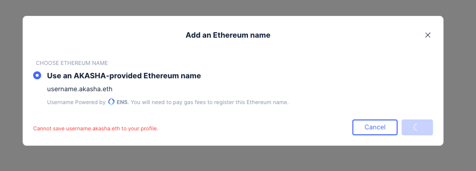 ENS Name · Issue #944 · AKASHAorg/akasha-core · GitHub
