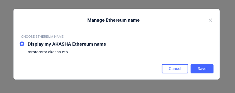 ENS Name · Issue #944 · AKASHAorg/akasha-core · GitHub