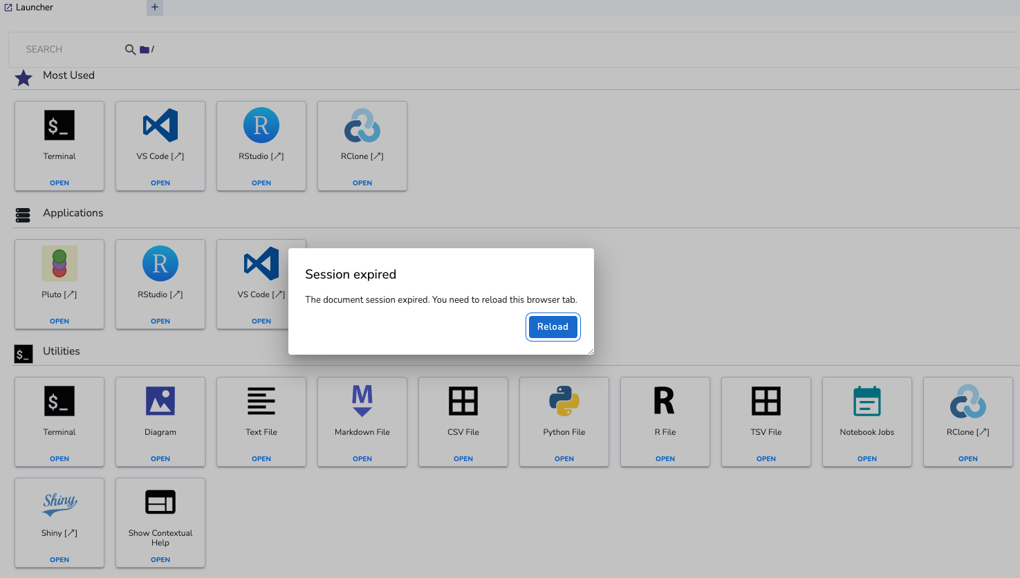 The Document Session Expired You Need To Reload This Browser Tab · Issue 14268 · Jupyterlab