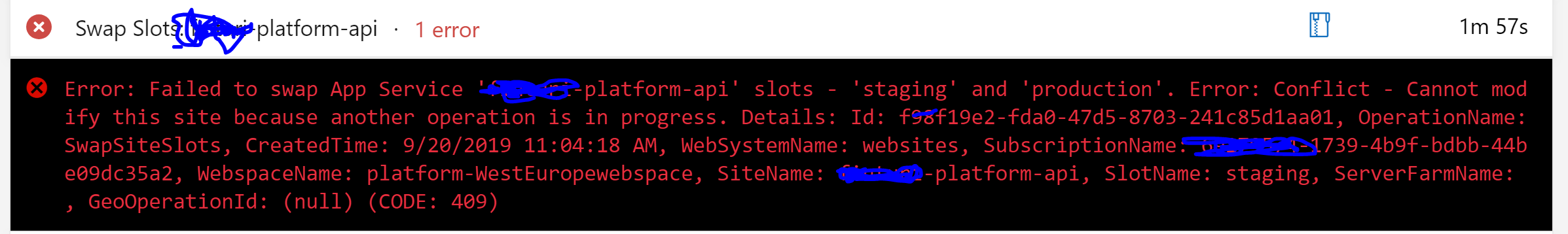 Azure Appservice Perform Swap With Preview Fails · Issue 11384 · Microsoftazure Pipelines 