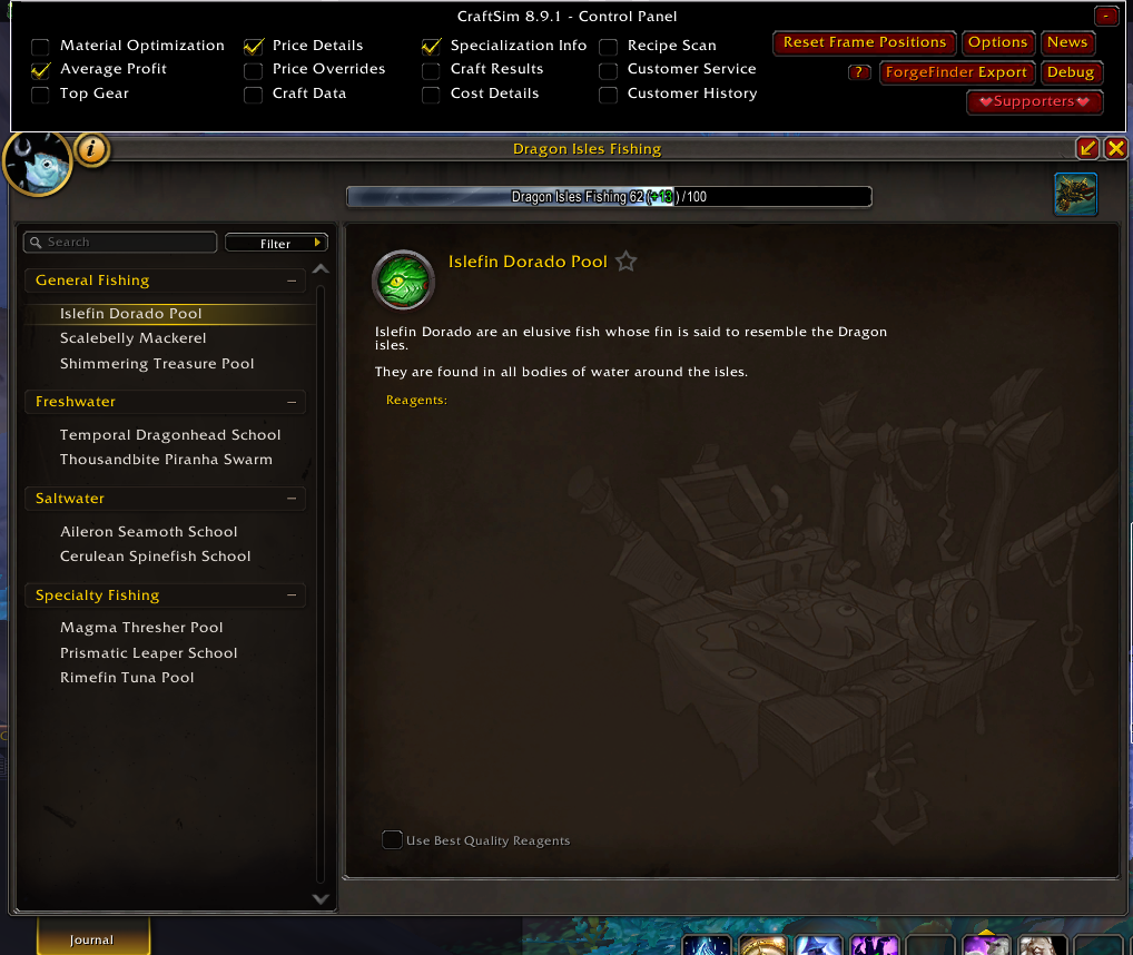 "Reagents:" label in the middle of the Fishing Journal · Issue #156 · derfloh205/CraftSim · GitHub