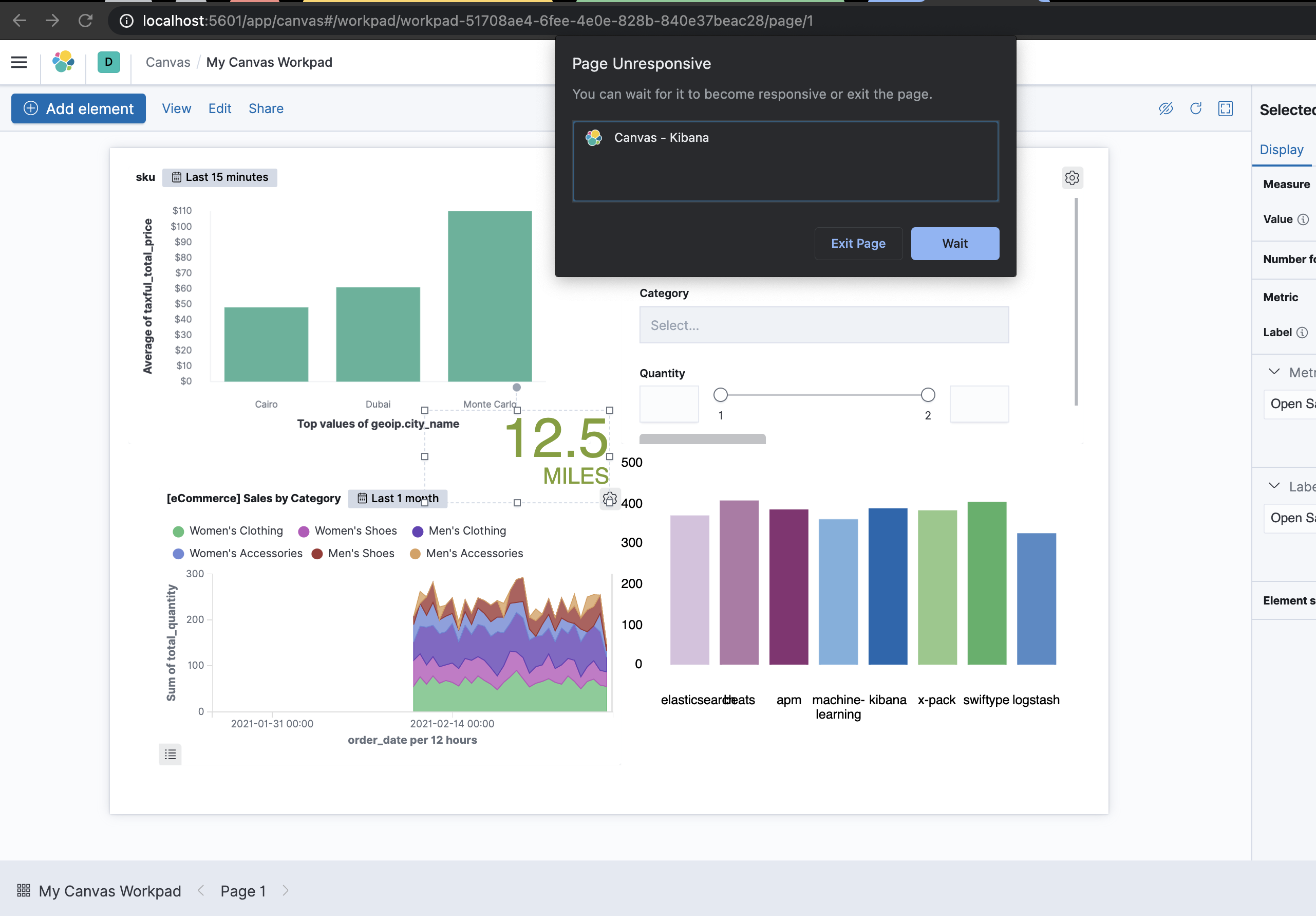 Canvas Unresponsive Page Possibly Stuck In Rendering · Issue 92958 · Elastickibana · Github