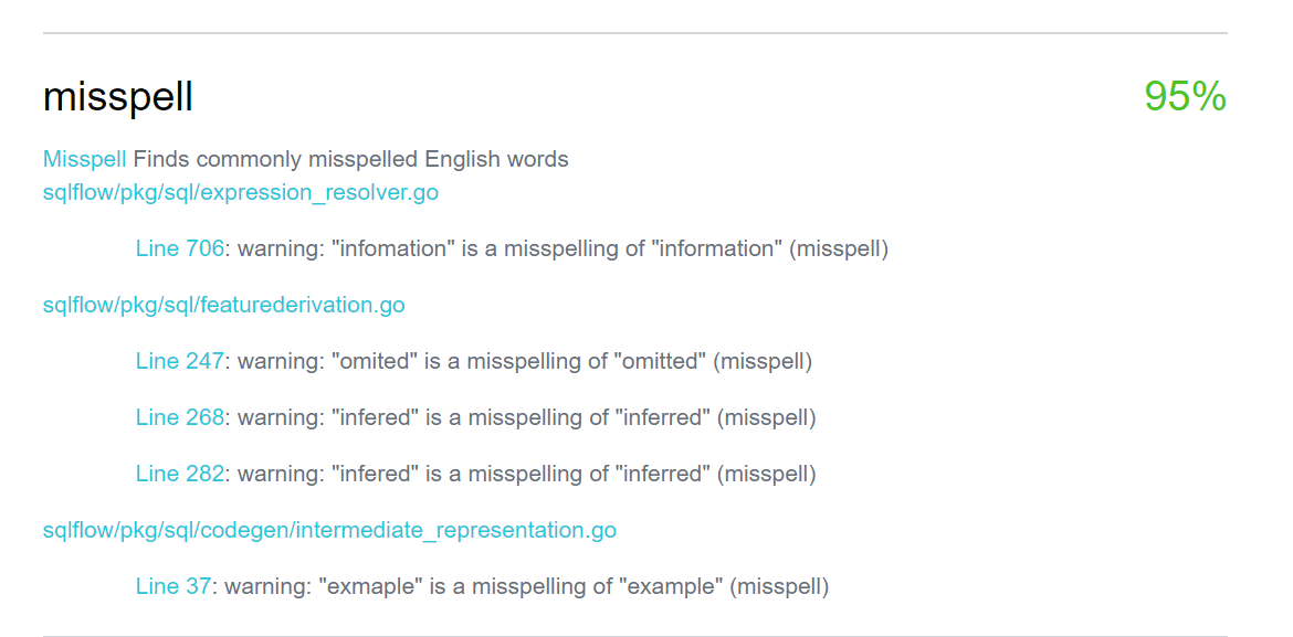 Fix Misspells · Issue 1117 · Sql Machine Learning Sqlflow · Github