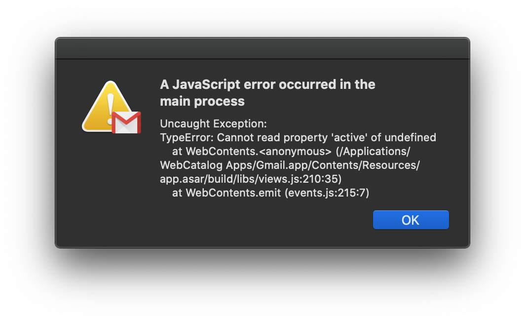 bug: cannot read property 'active' of undefined · Issue #836 · webcatalog/webcatalog-legacy · GitHub