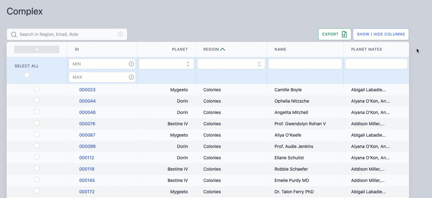 Column/header shift when hiding a checkbox column · Issue #243 ...