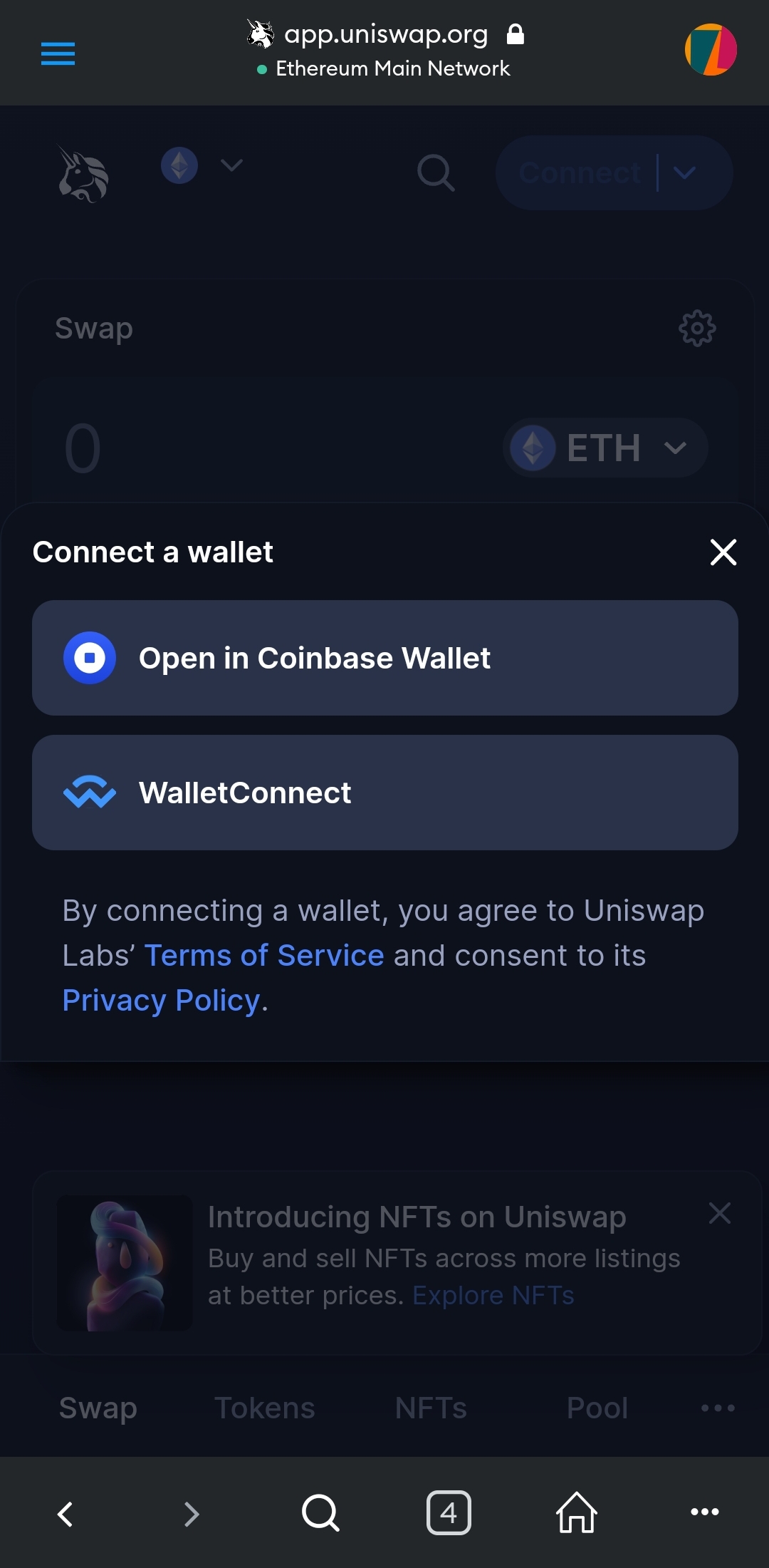 Uniswap connection not available · Issue #5364 · MetaMask/metamask-mobile · GitHub