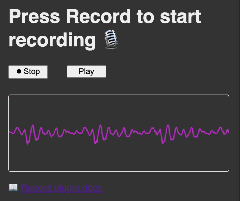 Record Plugin ignores some waveform settings · Issue #2971 · katspaugh/wavesurfer.js · GitHub